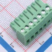 China Hong Cheng HC-JXDZK-3.81-7P terminal block featuring PA66 base brass box and screw clamp components for wiring for sale