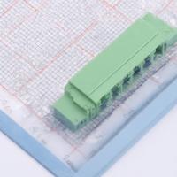 China Terminal block Hong Cheng HC-JXDZVM-3.81-6P with nickel plated copper pins and durable green PA66 base for sale