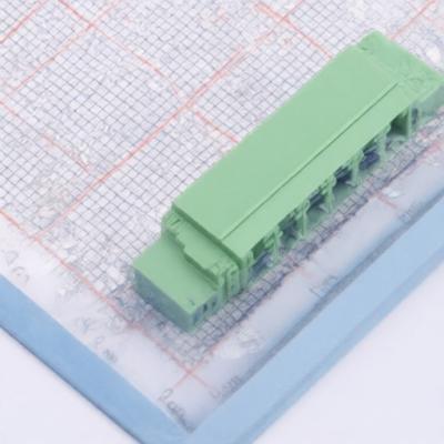 China Terminal block Hong Cheng HC-JXDZVM-3.81-6P with nickel plated copper pins and durable green PA66 base for sale