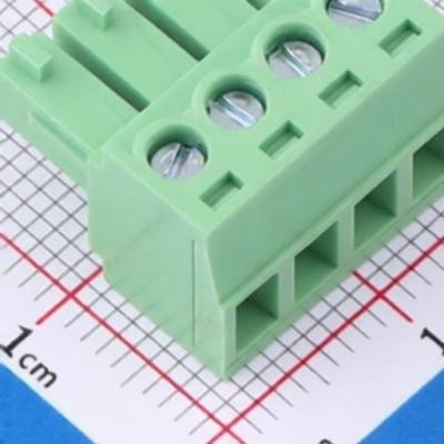 China Terminal block with zinc plated steel screws and PA66 cover Hong Cheng HC JXDZK 3 81 4P rated 300V 8A for sale