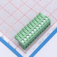 China Terminal block Hong Cheng HC-JXDZK-3.5-11P with PA66 base green color and nickel plated copper housing for sale