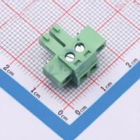 China terminal block Hong Cheng HC-JXDZKM-3.81-2P made of PA66 plastic and nickel plated brass components for sale