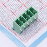 China Electrical connection terminal block with copper pins nickel plating and PA66 green base Hong Cheng HC-JXDZRC-3.5-5P for sale