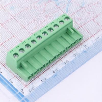 China Terminal block connector Hong Cheng HC JXDZK 5.08 10P with brass box copper pins and PA66 green base for sale