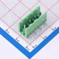 China Terminal block designed with nickel plated copper solder pins and PA66 base green color Hong Cheng HC-JXDZR-5.08-4P for sale