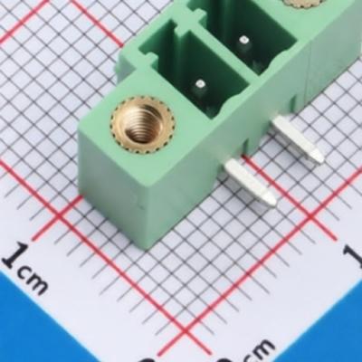 China Electrical Terminal Block Featuring PA66 Base and Brass Pins Hong Cheng HC-JXDZRM-3.81-2P Connector for sale