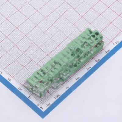 China Electrical connection terminal block 12 pin model Hong Cheng HC-JXDZK-5.08-12P with brass box and phosphor bronze clip for sale