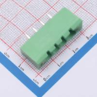 China Wiring Terminal with PA66 Green Base and Nickel Plated Copper Pins Hong Cheng HC-JXDZVM-5.08-4P Model for sale