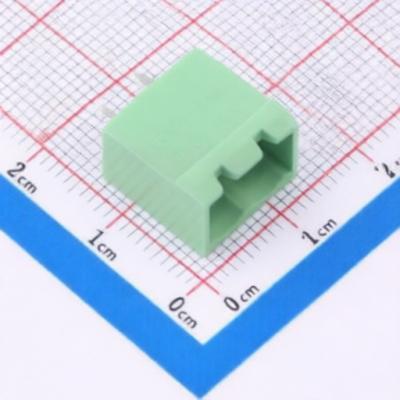 China Electrical Connection Terminal Hong Cheng HC-JXDZVC-5.08-2P PA66 Green Base Nickel Plated Pins for sale