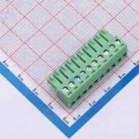 China wiring terminal Hong Cheng HC-JXDZK-3.81-10P featuring green PA66 base and steel galvanized M2 screw for sale