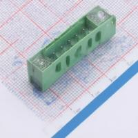 China Electrical Terminal Block Hong Cheng HC-JXDZRM-5.08-5P with Copper Pins and Green PA66 Base Material for sale