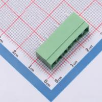 China Terminal Block with Green PA66 Plastic Base and Copper Pins Nickel Plated Hong Cheng HC-JXDZVC-3.5-7P for sale