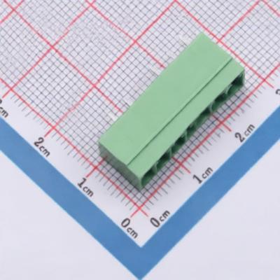 China Terminal Block with Green PA66 Plastic Base and Copper Pins Nickel Plated Hong Cheng HC-JXDZVC-3.5-7P for sale