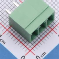 China Hong Cheng HC JXDZVC 3 5 3P terminal block featuring nickel plated brass pins and PA66 green base for PCB mounting for sale