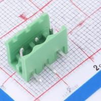China Copper terminal electrical block with green PA66 base and nickel plating Hong Cheng HC-JXDZR-5.08-3P for sale