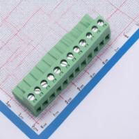 China electrical terminal block Hong Cheng HC-JXDZK-5.08-12P-A featuring phosphor bronze contacts and green PA66 base for sale