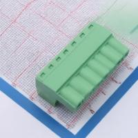 China Wiring terminal block Hong Cheng HC-JXDZK-5.08-8P-A with phosphor bronze connecting terminals and green PA66 base for sale