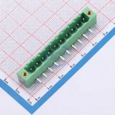 China Electrical Connector Hong Cheng HC-JXDZRM-5.08-10P Featuring PA66 Green Base and Nickel Plated Copper Pins for sale