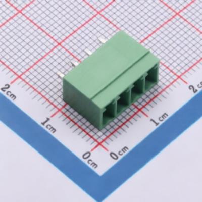 China PCB terminal block with copper nickel plated pins and green PA66 base Hong Cheng HC-JXDZVC-3.5-4P electrical connection for sale