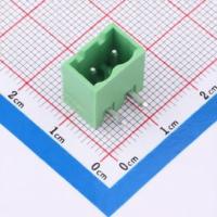 China Electrical Connector Terminal with Nickel Plated Copper Pins and PA66 Green Base Hong Cheng HC-JXDZRC-5.08-2P Model for sale