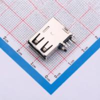 China Hong Cheng HC USB2 0 L195 02J USB Type A Socket with Copper Gold Plated Contacts and Black PBT Base for sale