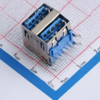 China USB connector Hong Cheng HC-USB3.0-L175-2X1-P with low contact resistance and strong terminal retention for sale
