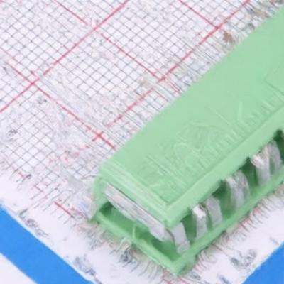China Wiring Terminal Hong Cheng HC-JXDZV-5.08-7P with Copper Pins Nickel Plated and PA66 Base Green Color for sale