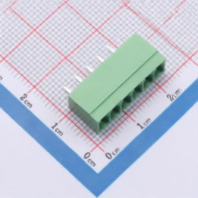 China Electrical Terminal Block with Green PA66 Base and Nickel Plated Brass Pins Hong Cheng HC-JXDZVC-3.5-6P Model for sale