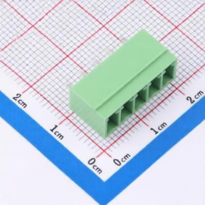 China electrical connection terminal block Hong Cheng HC-JXDZVC-3.81-5P with PA66 base and nickel plated brass pins for sale
