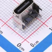China Black Housing Type C Female Connector with Gold Plated Copper Contacts Hong Cheng HC TYPE C 16P 032B for sale
