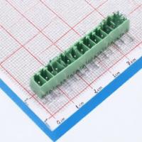 China Electrical Connection Terminal Base Green PA66 Pins Brass Nickel Plated Hong Cheng HC-JXDZRC-3.5-14P for sale
