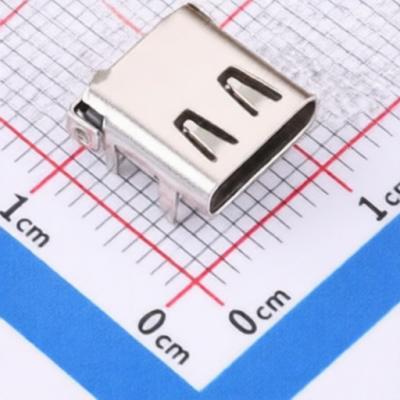 China TYPE C connector with stainless steel housing LCP core and copper contacts Hong Cheng HC TYPE C 24P 036B for sale
