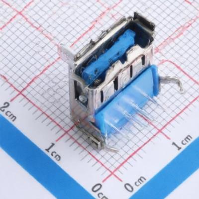 China USB Socket Connector Featuring PBT Base and Gold Plated Copper Contacts Hong Cheng HC USB3 0 L168 WJ for sale