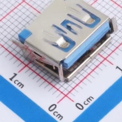 China Hong Cheng HC USB3 0 L100 ZJ USB Connector Featuring Blue Color and Robust LCP Copper Iron Materials for sale