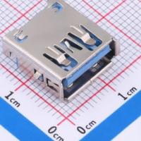 China Hong Cheng HC USB3 0 C34 J USB Type C Connector Featuring Nickel Plated Iron Shell and Blue LCP Base for sale