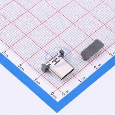 China Hong Cheng HC TYPE C 16P LT01A TYPE C Female Connector with LCP Base and Gold Plated Copper Contacts for sale