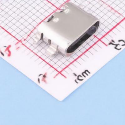 China Hong Cheng HC TYPE C 6P C08A TYPE C Female Connector with 3A Current Rating and Durable Construction for sale
