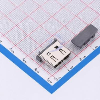 China HDMI Connector with LCP Base Gold Plated Copper Contacts and Nickel Shell Hong Cheng HC-HDMI0019L-006D for sale