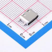 China Hong Cheng HC TYPE C 16P C08B USB Type C Female Connector with Black LCP Plus 30 Percent Glass Fiber for sale