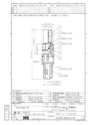 China Industrial grade HRS PO51-J-1.5-B 40 connector engineered for consistent electrical signal transmission for sale