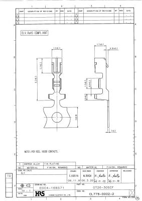 China Industrial grade HRS GT26-30SCF connector suitable for wiring harness and electrical system assembly for sale