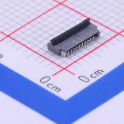 China HRS FH34SRJ-10S-0.5SH 50 ZIF connector with gray LCP insulator and conductive trace support underneath for sale