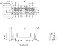 China 2.0mm Pitch Double Row Connector HRS DF11-22DEP-2C Suitable for Cable to Board and Inline Connections for sale