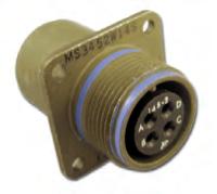 China Threaded coupling rear release crimp contact connector ITT CANNON 248-2800-002 meeting MIL-C-5015 standards for sale