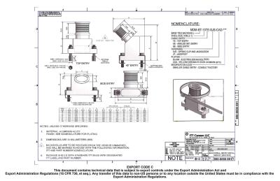 China microminiature connector ITT CANNON MDM96515-544 designed for long lifecycle and harsh environments for sale