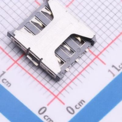 China Secure 1.50H No Push Nano SIM Card Holder with SMT solder area and pin assignments JBL JBL 102015752 for sale