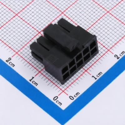 China 10 Circuit Connector Durable Black PA66 UL94 V0 JIDC 961-1012-074 5A Current Rating 250V Voltage Rating for sale