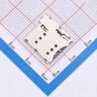 China JBL JBL 102032582 1.35H Micro SIM Card Connector with Copper Alloy Terminals and Card Detect Switch for sale