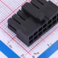 China Black electronic connector JIDC 961-1412-074 made from flame retardant PA66 material for safe industrial for sale