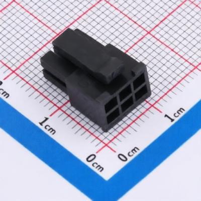 China JIDC 961-0612-074 connector with 6 circuits black PA66 UL94 V0 material and 250V AC DC voltage rating for sale